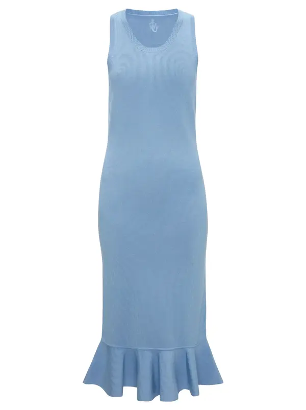 JW Anderson Ruffled Hem Dress - Blue