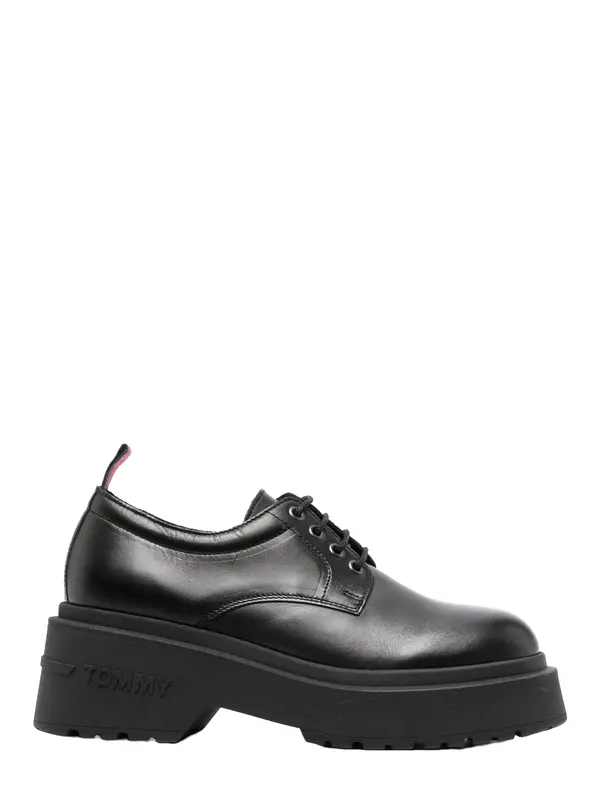 Tommy Hilfiger Ava Leather Oxford Shoes - Black