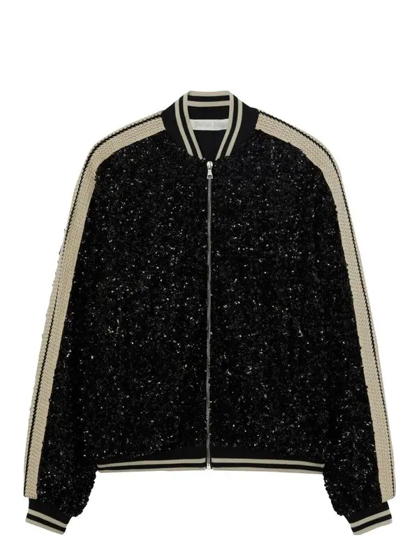 Palm Angels Sequin-embellished Bomber Jacket - Black
