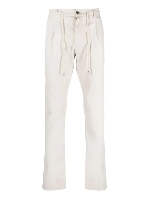 MOORER Anton-we Drawstring Tapered Trousers - Neutrals