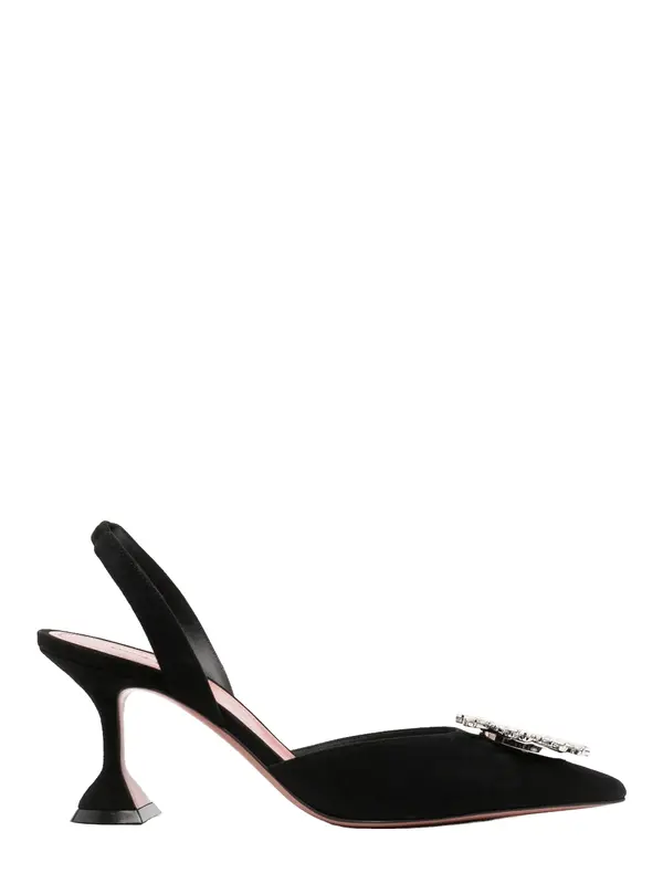 Amina Muaddi Begum 85mm Slingback Pumps - Black