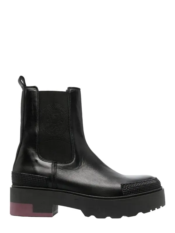 Tommy Hilfiger Leather Ankle Boots - Black