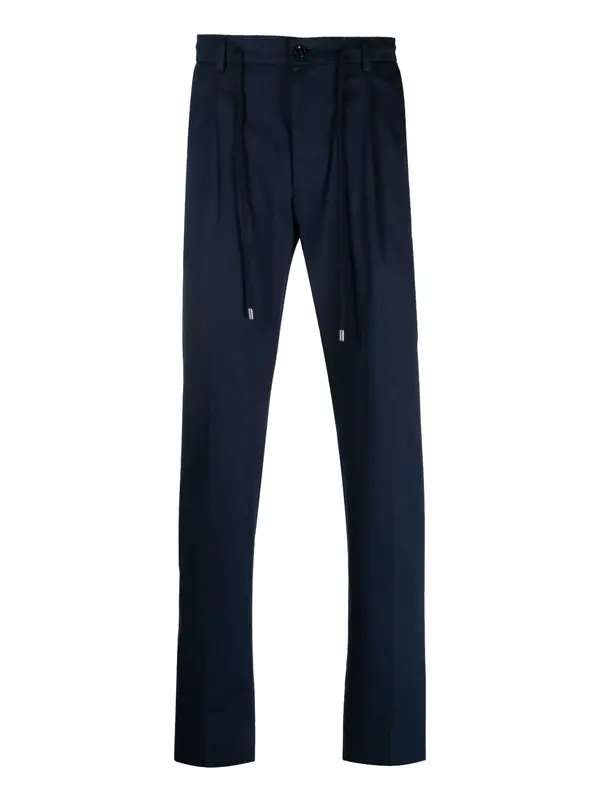 MOORER Anton-we Tapered Trousers - Blue