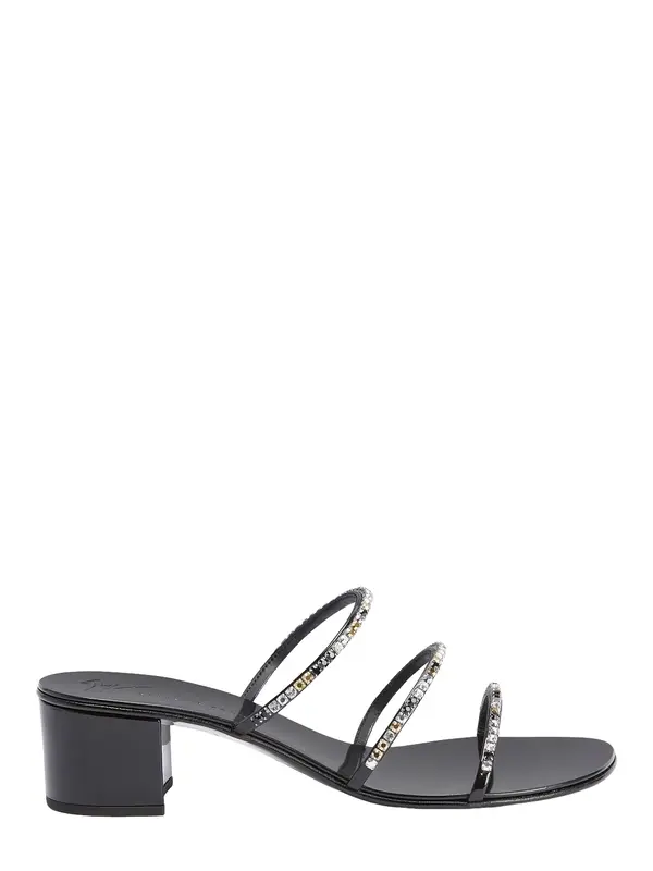 GIUSEPPE ZANOTTI 40mm Embellished Sandals - Black