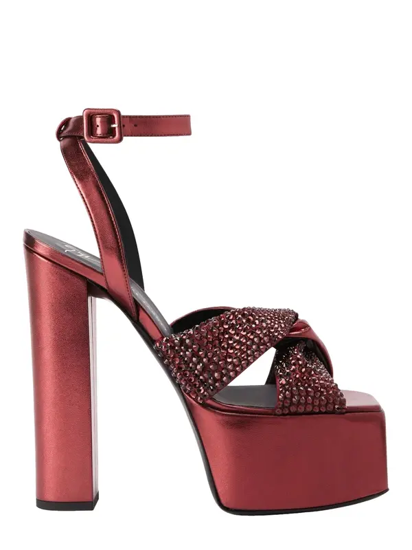 GIUSEPPE ZANOTTI 150mm Souree Platform Sandals - Red