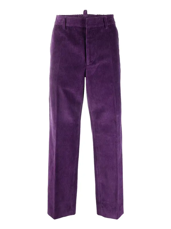 Dsquared2 Corduroy Straight-leg Trousers - Purple