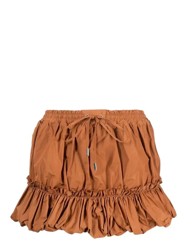 Dsquared2 Pleated Drawstring Miniskirt - Brown