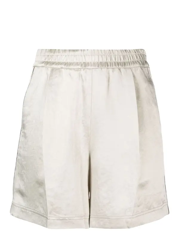 Helmut Lang Satin-finish Cotton Shorts - Neutrals