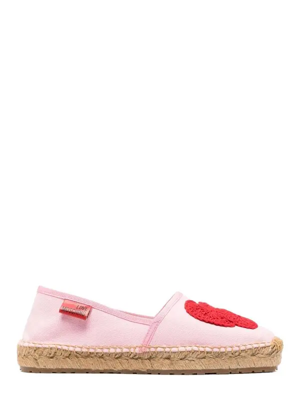 Moschino Crochet-heart Espadrilles - Pink