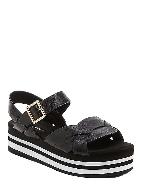 KELSI DAGGER BROOKLYN Breeze Platform Sandals - Black