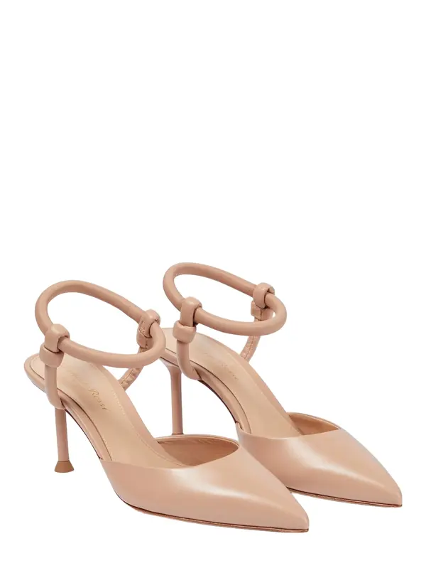 GIANVITO ROSSI Leather Pumps - Neutrals