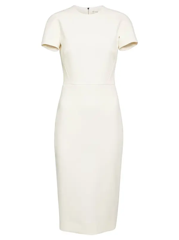Victoria Beckham Crêpe Midi Dress - White