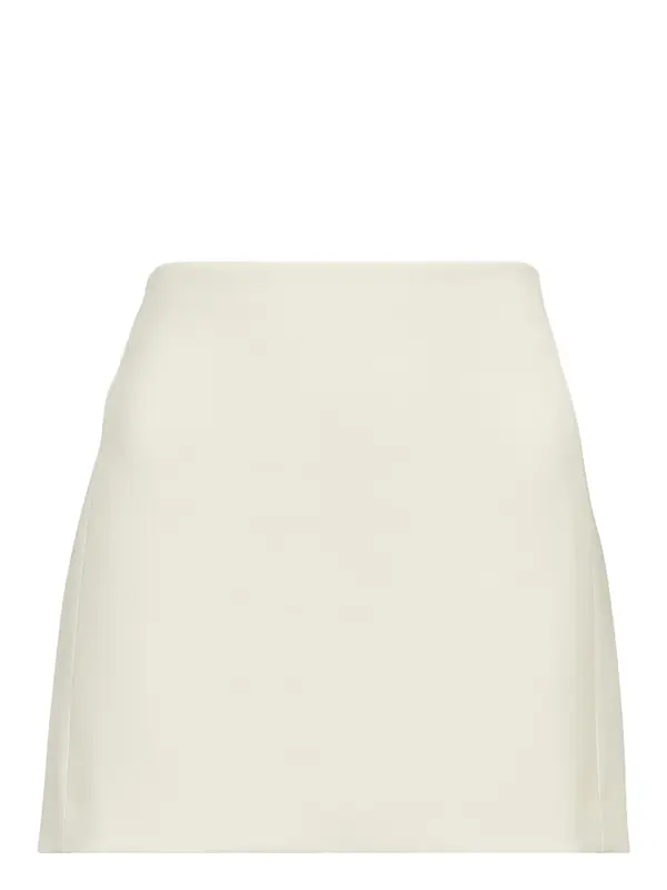 Wardrobe.NYC Virgin Wool Miniskirt - White