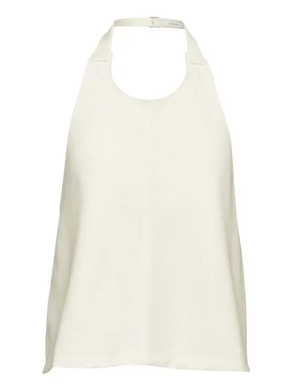 Wardrobe.NYC Halterneck Wool Top - White