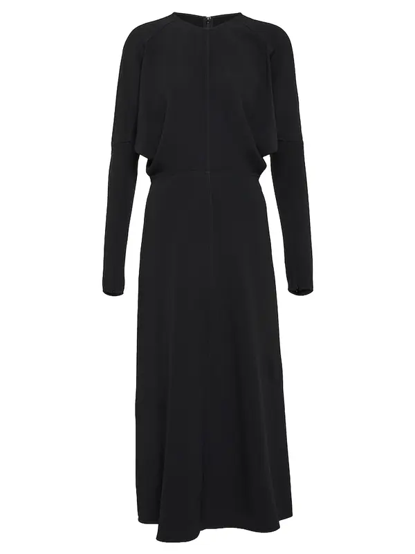 Victoria Beckham Cady Midi Dress - Black