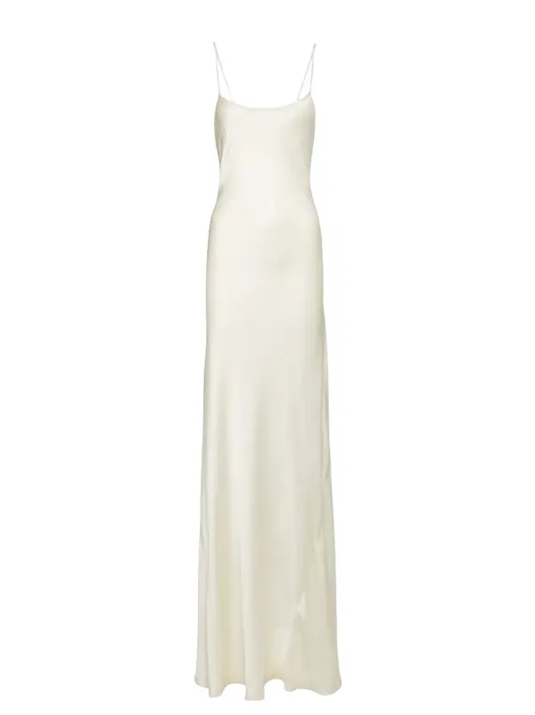 Victoria Beckham Satin Slip Dress - White