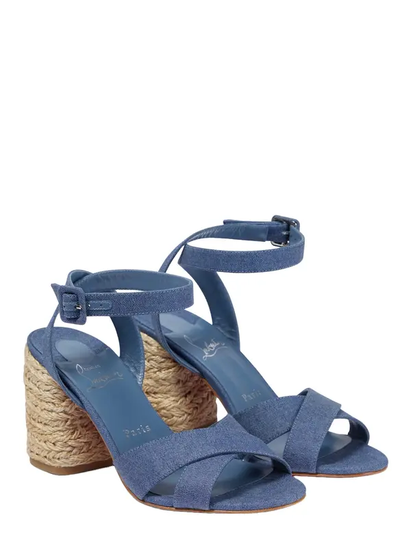 CHRISTIAN LOUBOUTIN Summer Mariza Espadrille Sandals - Blue
