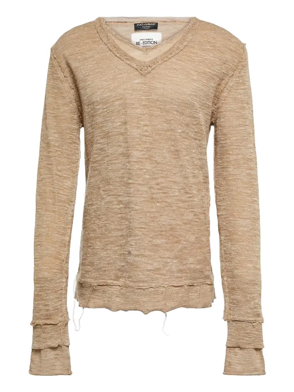 Dolce & Gabbana Distressed Sweater - Beige