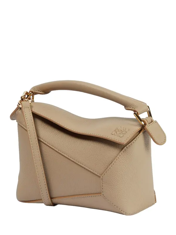 Loewe Puzzle Edge Mini Leather Tote - Brown