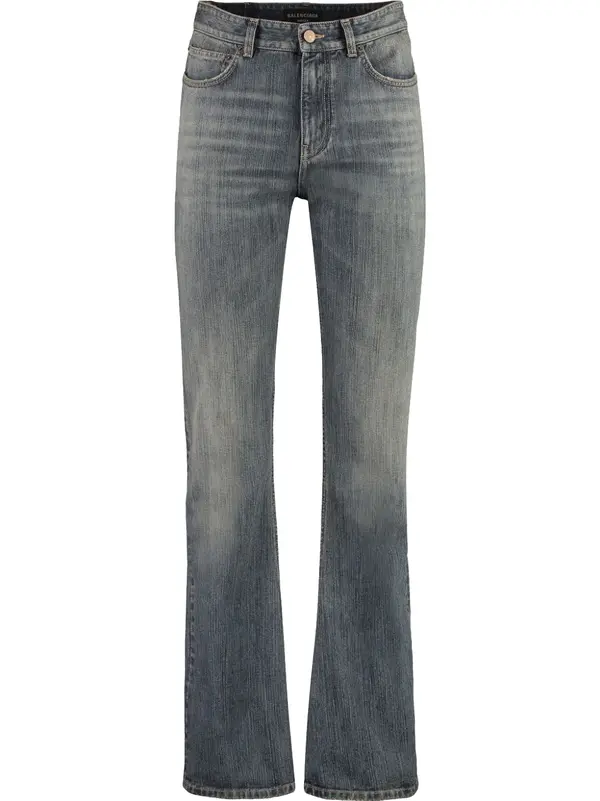 Balenciaga Mid-rise Bootcut Jeans - Blue