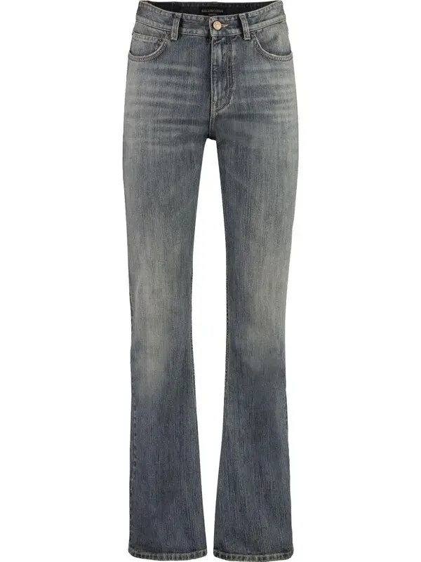 Balenciaga Mid-rise Bootcut Jeans - Blue