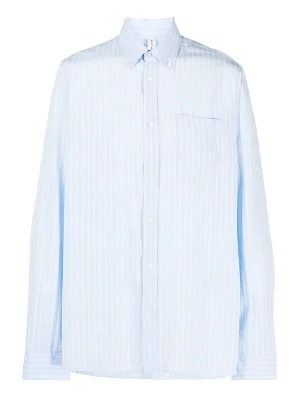ANOTHER ASPECT 1.0 Stripe-pattern Shirt - Blue