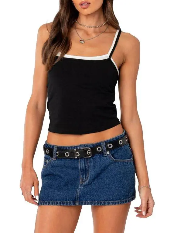 EDIKTED Layered Camisole - Black-and-white