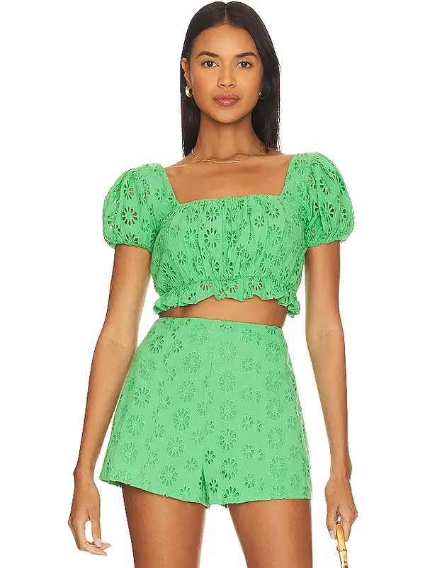 LOVERS AND FRIENDS Leah Top - Green