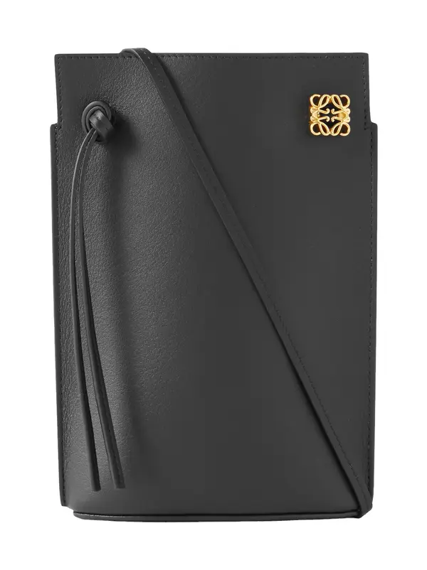 Loewe Dice Pocket Leather Shoulder Bag - Black