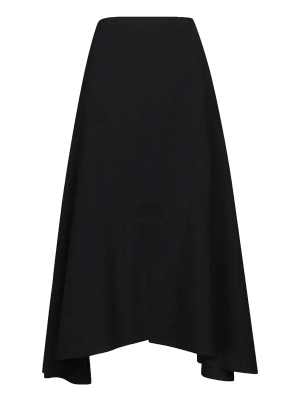 Marni Asymmetric High-waisted Midi Skirt - Black