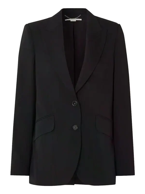 Stella McCartney Net Sustain Stretch-wool Twill Blazer - Black