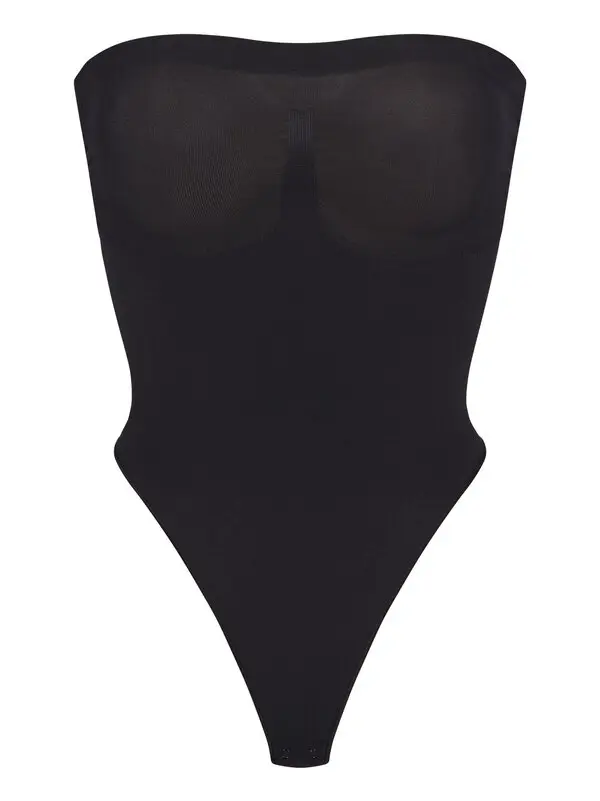 SKIMS Seamless Sculpt Strapless Thong Bodysuit - Onyx