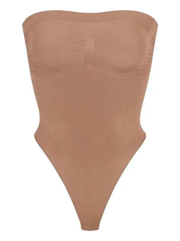 SKIMS Seamless Sculpt Strapless Thong Bodysuit - Sienna