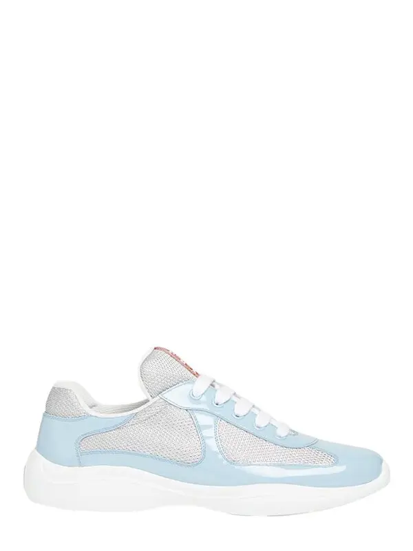 Prada America's Cup Vernice Patent Runner Sneakers - Blue