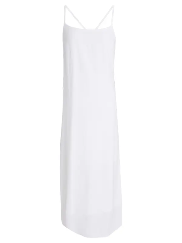 Melissa Odabash Primrose Lace-up Crepe Midi Dress - White