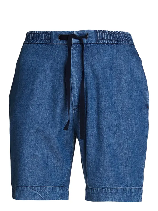 Officine Générale Denim Drawstring Shorts - Mid Denim