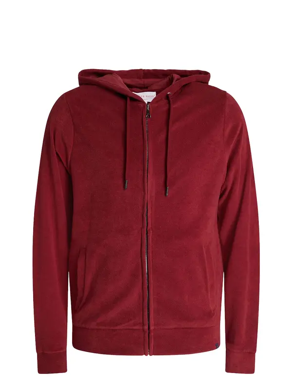 Derek Rose Cotton-terry Zip-up Hoodie - Claret