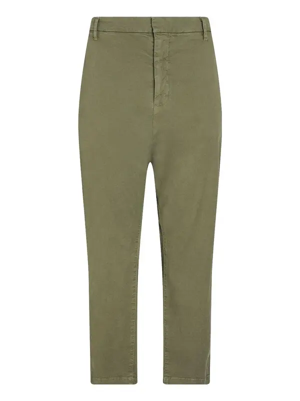 NILI LOTAN Paris Cropped Tapered Pants - Army Green