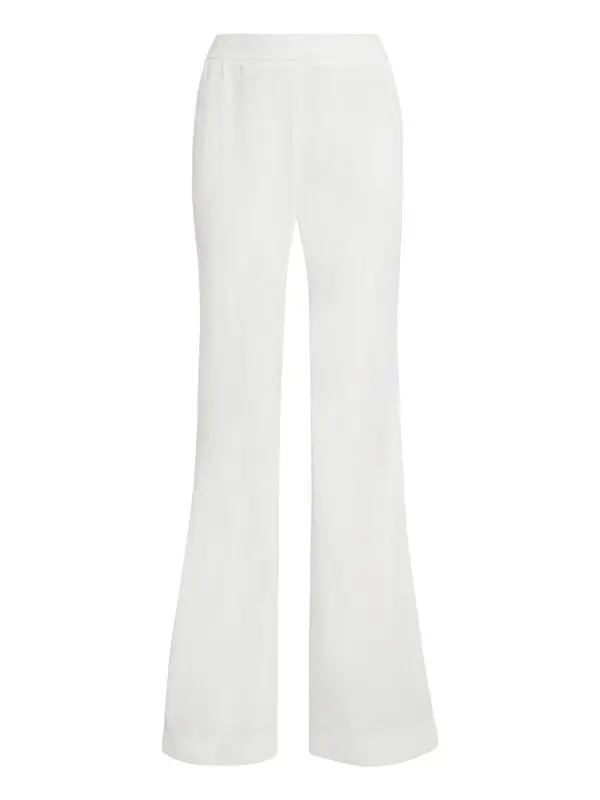 Balmain Crepe Flared Pants - White