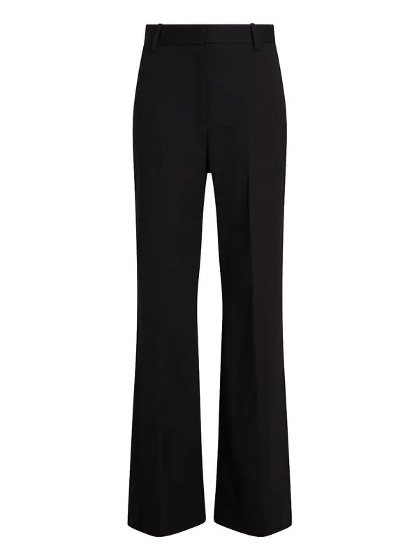 NILI LOTAN Arielle Wool-twill Flared Pants - Black