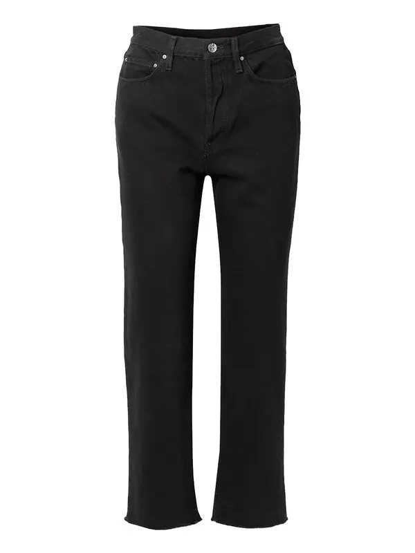 TOTEME Classic High-rise Straight-leg Jeans - Black