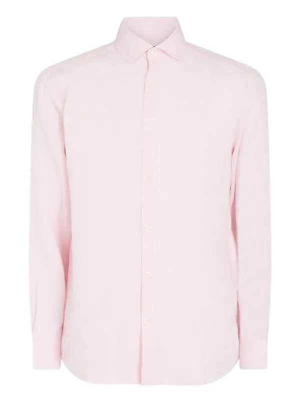 Frescobol Carioca Antonio Linen Shirt - Baby Pink
