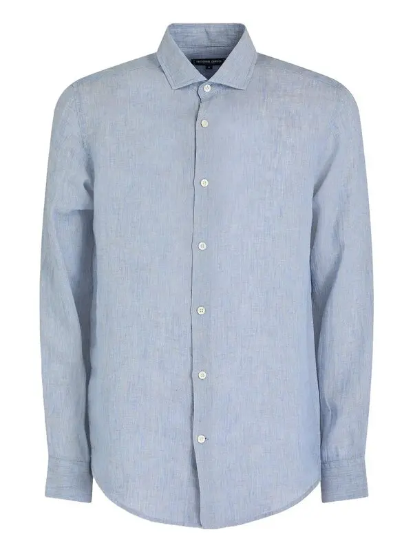 Frescobol Carioca Antonio Linen Shirt - Light Blue