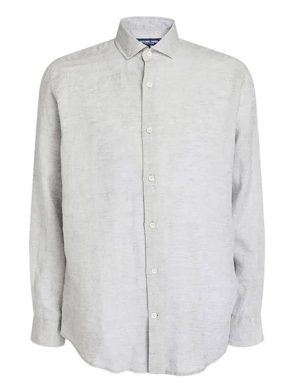 Frescobol Carioca Antonio Linen Shirt - Light Gray