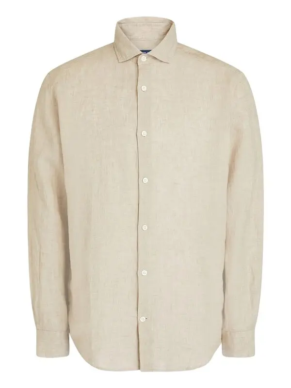 Frescobol Carioca Antonio Linen Shirt - Sage Green
