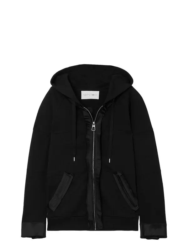 AZ FACTORY Cotton-terry Zip-up Hoodie - Black