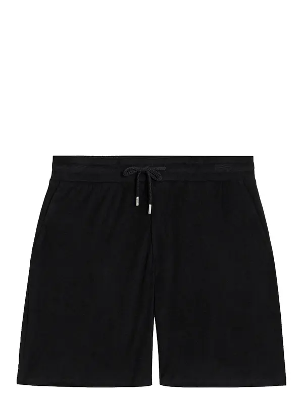 Frescobol Carioca Augusto Cotton-blend Terry Shorts - Black