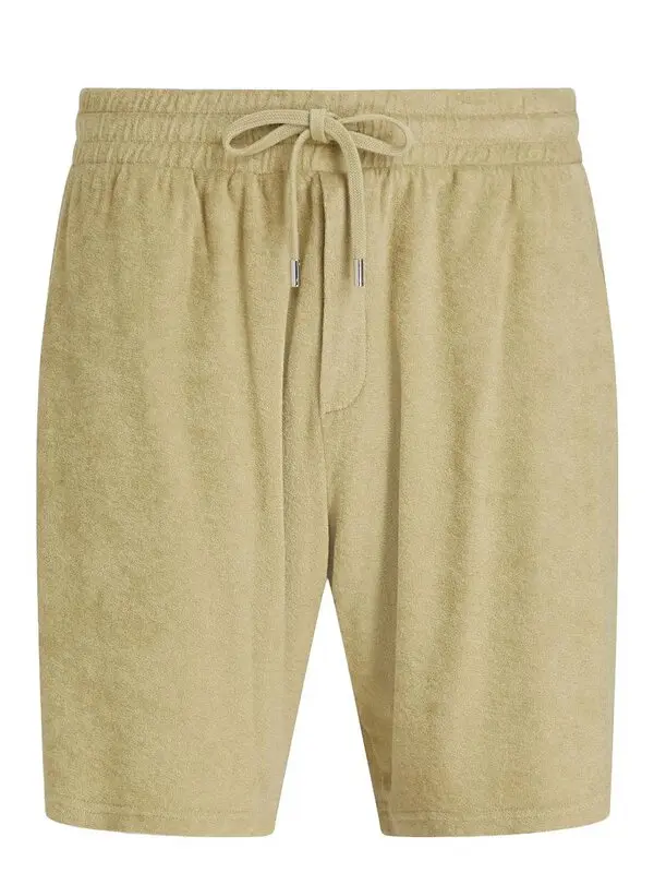 Frescobol Carioca Augusto Terry Cotton-blend Shorts - Sage Green