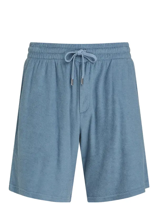 Frescobol Carioca Augusto Cotton-blend Terry Shorts - Slate Blue