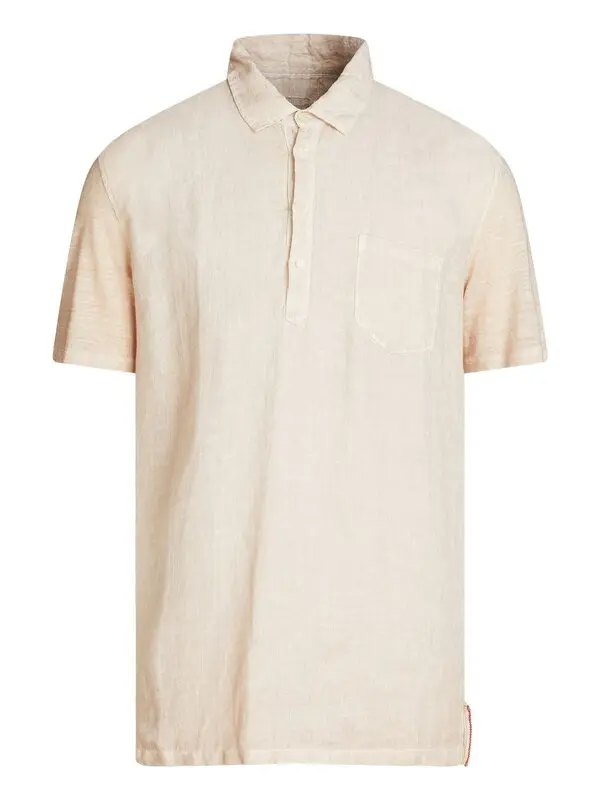 120% Lino Linen Polo Shirt - Neutral